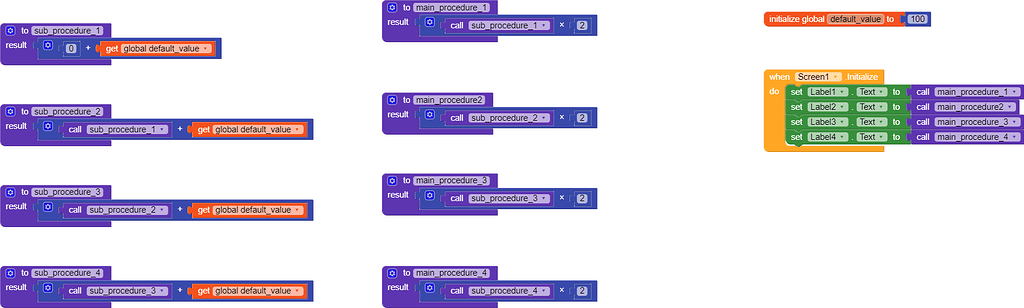 How can i reduce multiple procedures - Discuss - Kodular Community