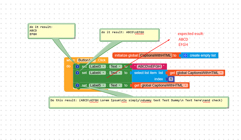 New line (\n) not working - Discuss - Kodular Community