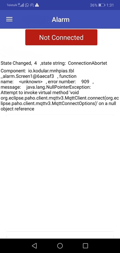 "java.lang.NullPointerException" error while MQTT reconection - Discuss ...