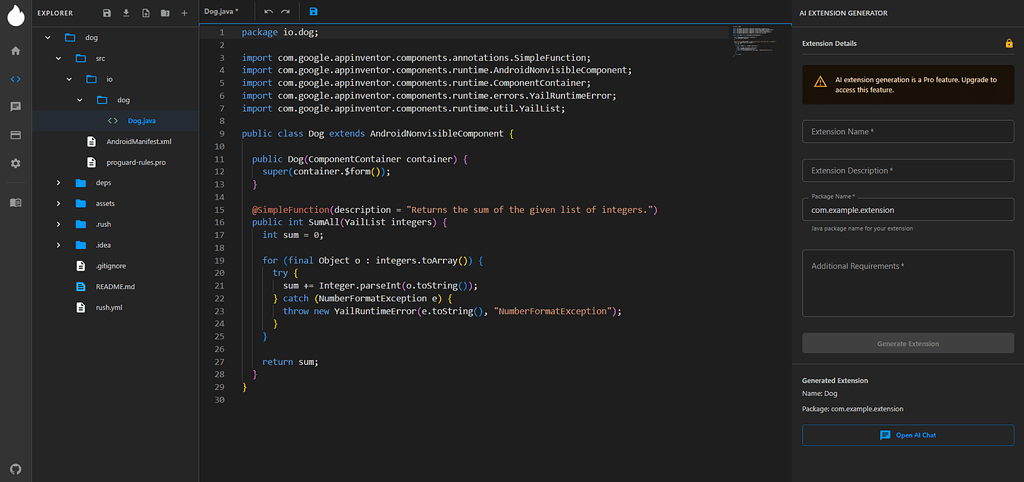 🔥 Blaze AI Extension IDE- Develop Extensions for Kodular without ...