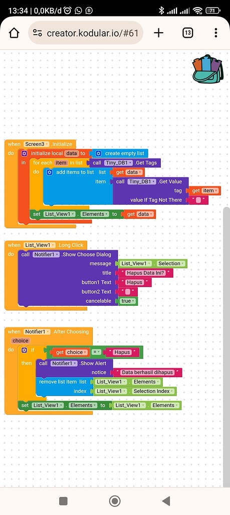 Hello please help me, when I select 1 item to delete from tinydb it comes back again - Discuss ...