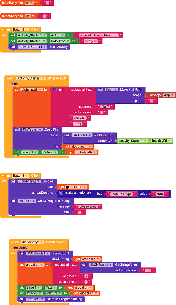 Error 908 problem fix for cloudinary image upload for Android 13 - Bugs - Kodular Community