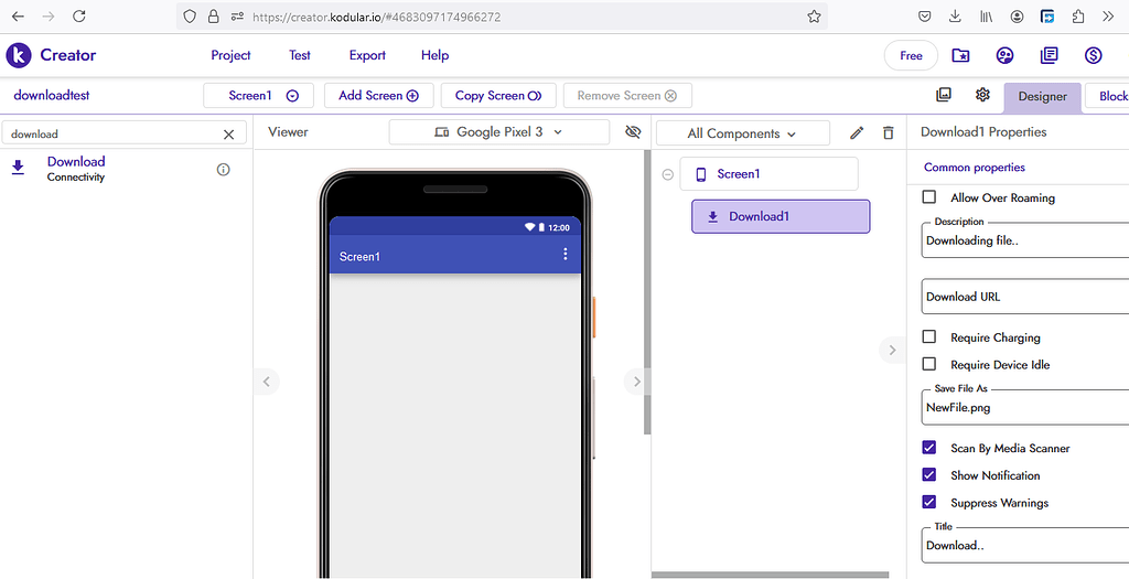 Download Component Bug in android 14 after 1.5D.0 - Bugs - Kodular Community