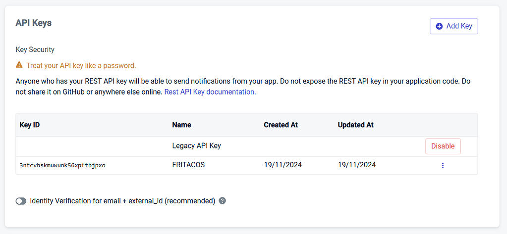 Welcome by new update api key onesignal - Discuss - Kodular Community