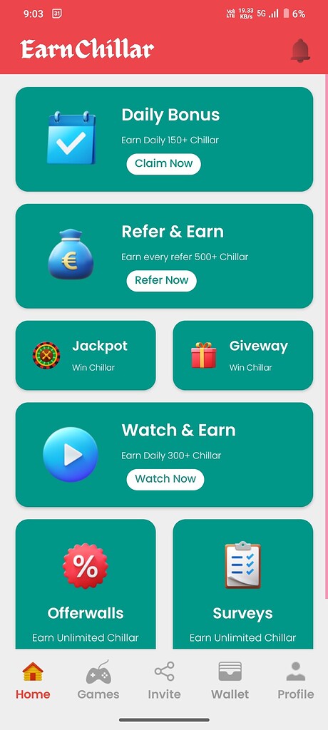 My dream project : Earn Chillar Ready to launch anyone can give me ...