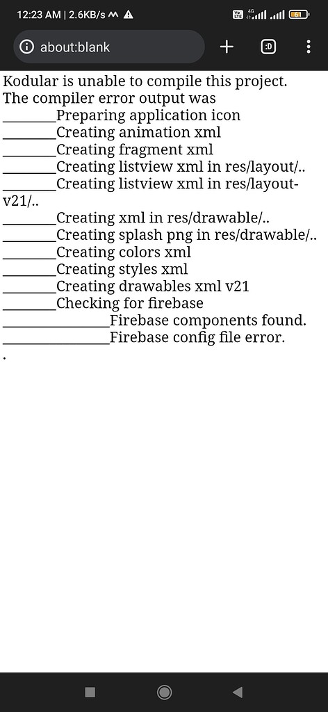 Firebase config file error - Discuss - Kodular Community
