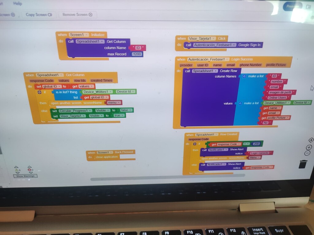 I want to log in with firebase authentication and spreadssheet and an airtable table - Discuss ...