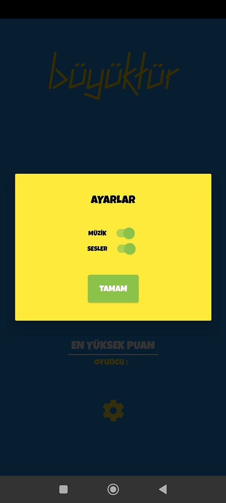 Büyüktür Game: My First App - Koded Apps - Kodular Community