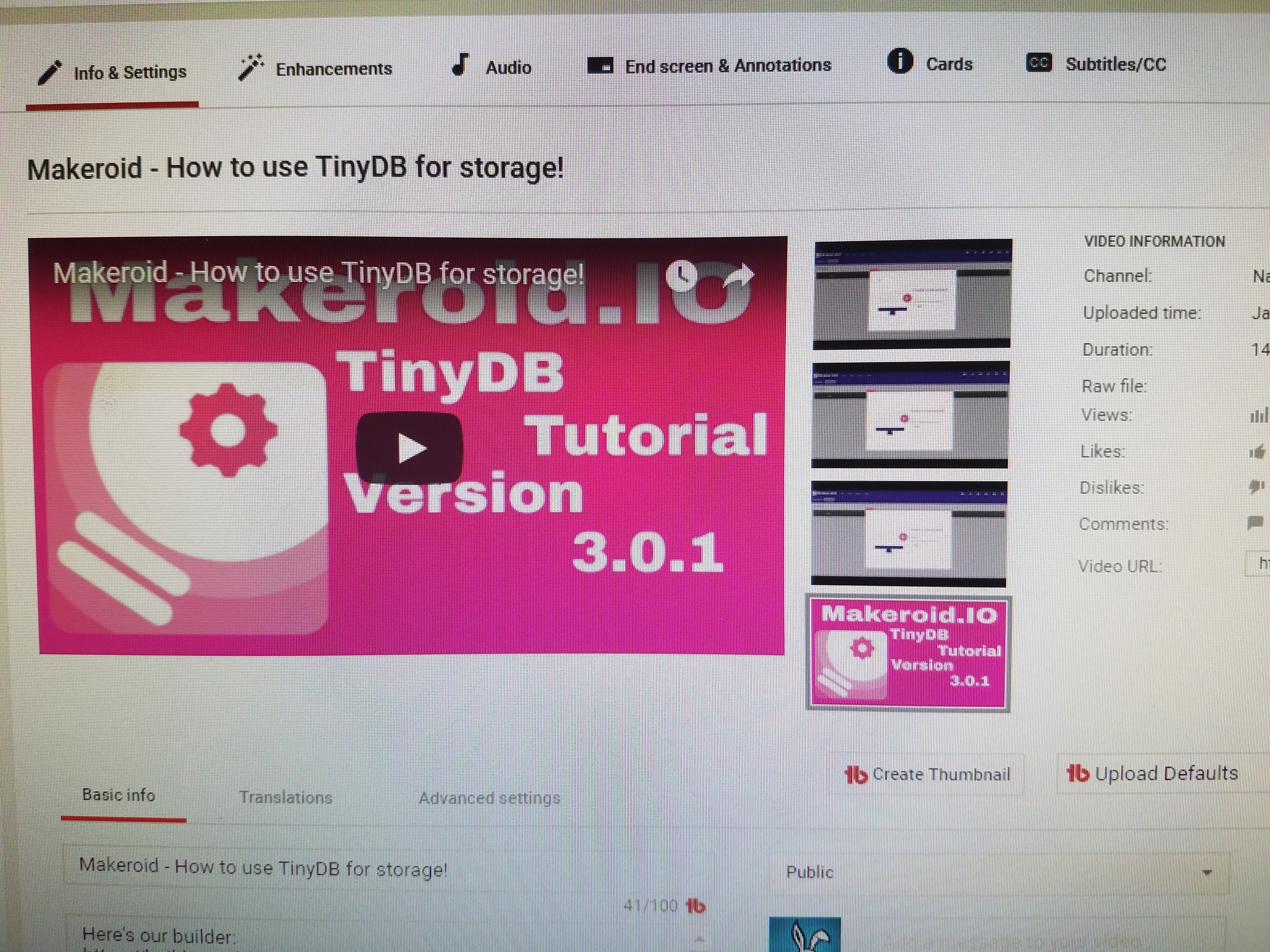 TinyDB YouTube Tutorial - Me - Guides - Kodular Community