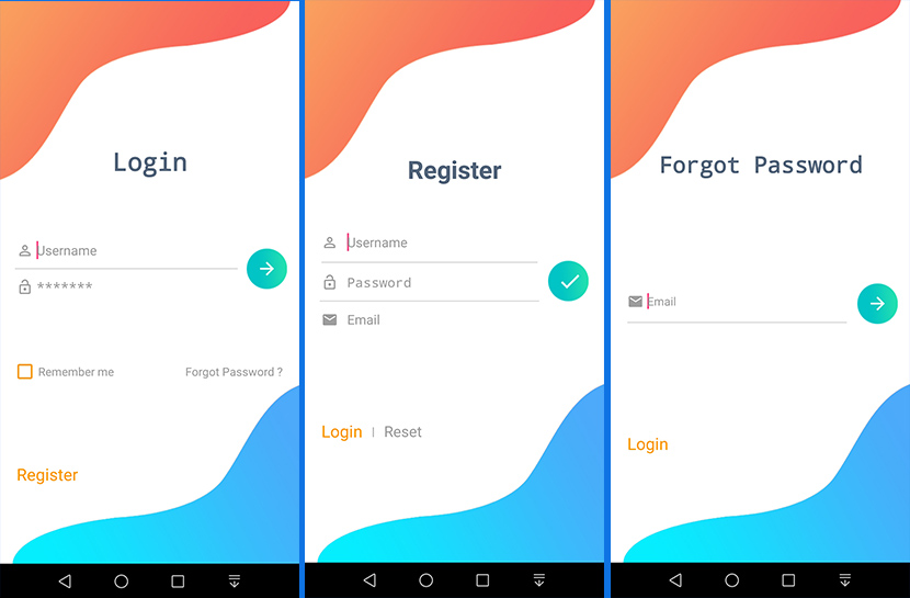 Beautiful Login, Register App Template [Design Only] - Sell - Kodular ...