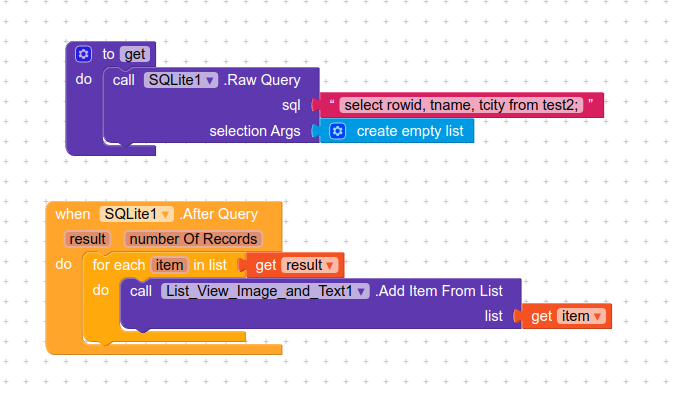 Problemas com Consulta SQLite com retorno e. List_view_text_and_image - Discuss - Kodular Community