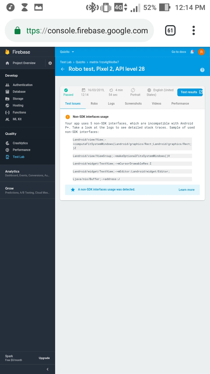 Firebase app test result - Feedback - Kodular Community