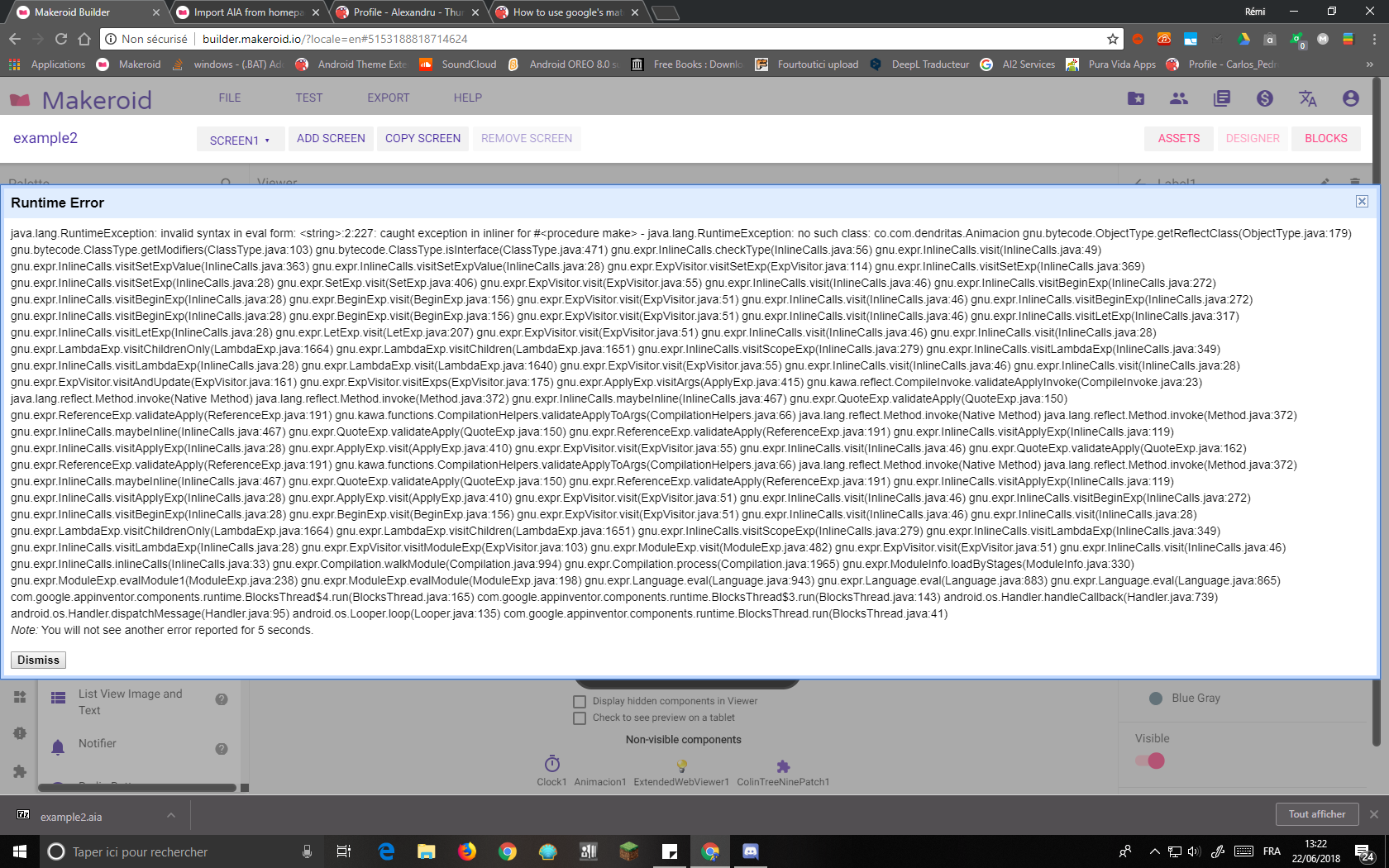 Error screen bug - Bugs - Kodular Community