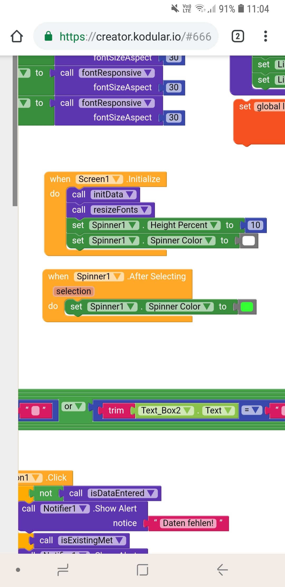 Spinner color problem - Discuss - Kodular Community