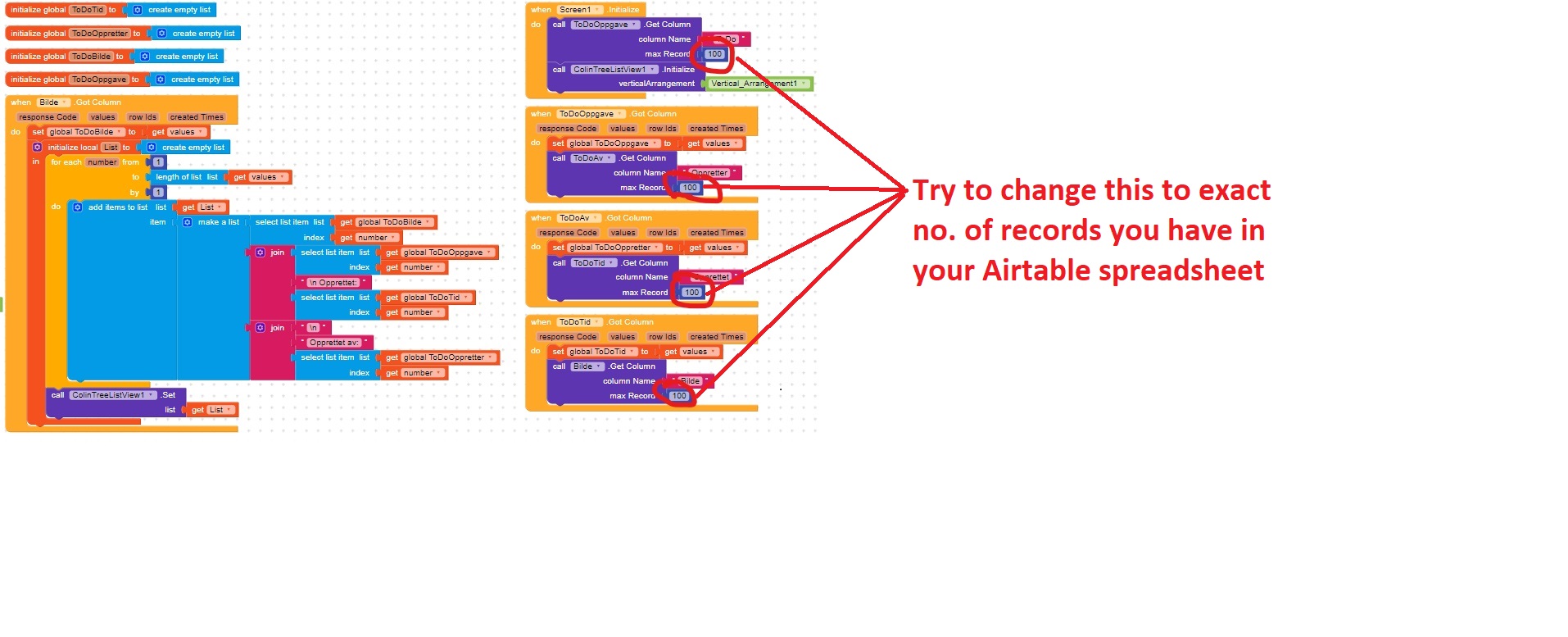 Problems getting data into list and show with ColinTree ListView - Discuss - Kodular Community