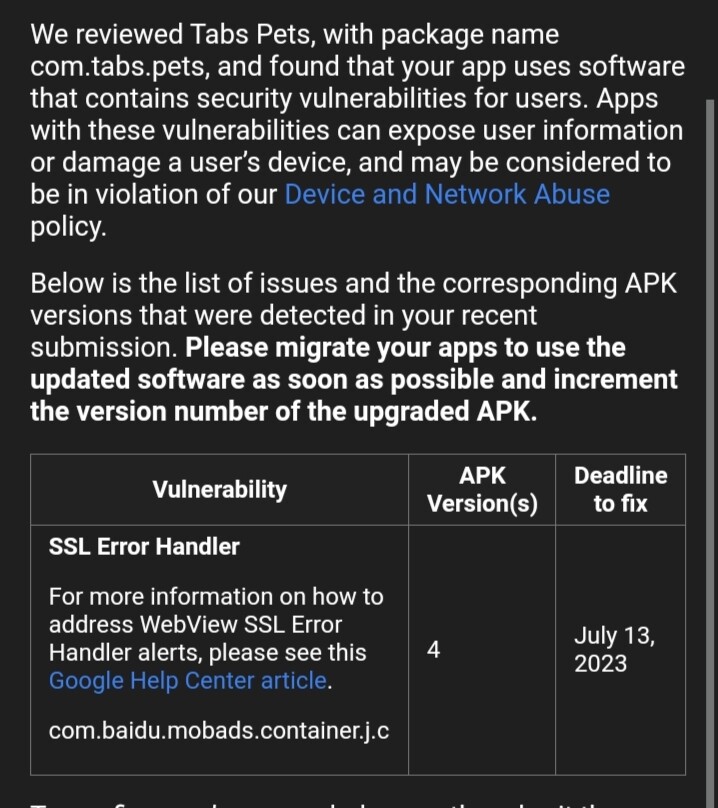 My app has been rejected in Google Play - Discuss - Kodular Community