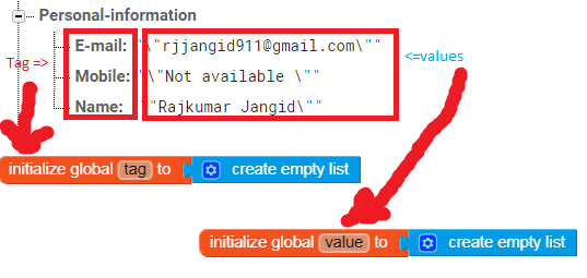 How to store of firebase tags and values in global variable - Discuss - Kodular Community