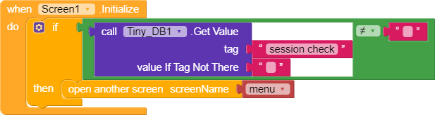 Change screen using TinyDB - Discuss - Kodular Community