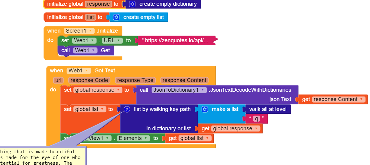 Quotes api little help - Discuss - Kodular Community