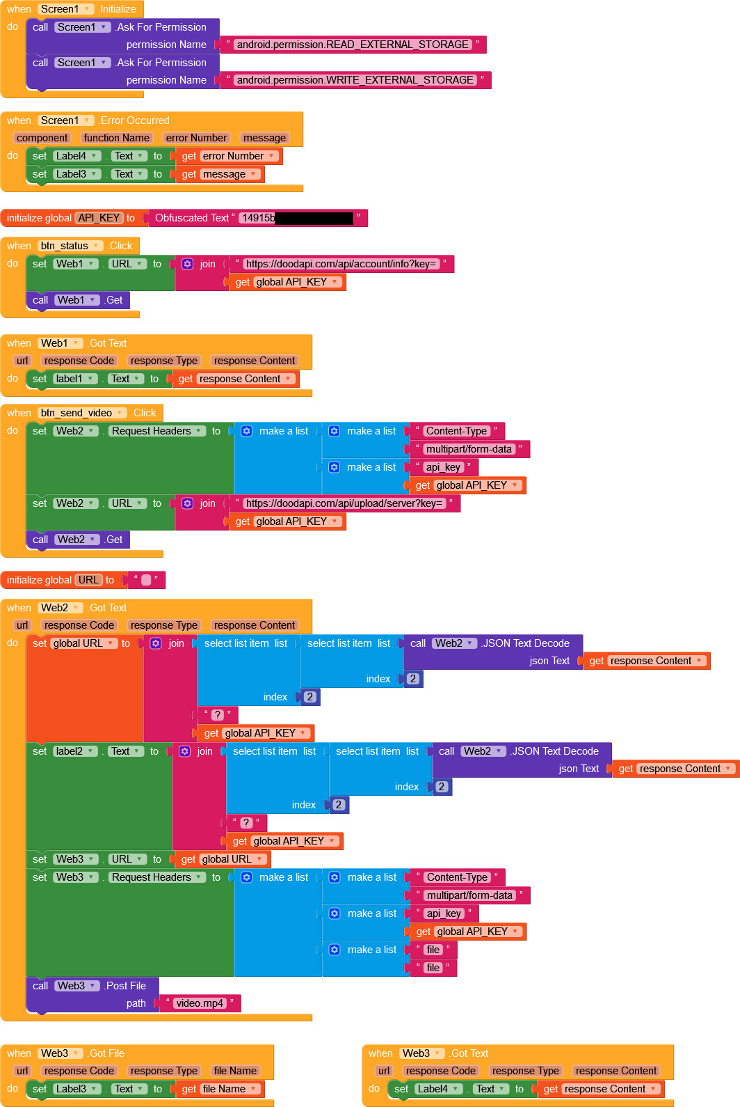 Error 1104 - upload video on API dood stream - Discuss - Kodular Community