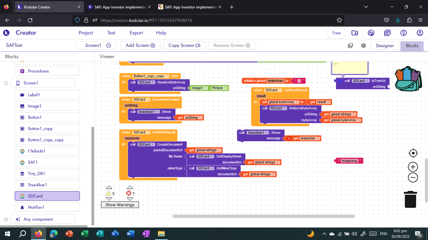 SAF: App Inventor implementation of Storage Access Framework - Page 9 ...