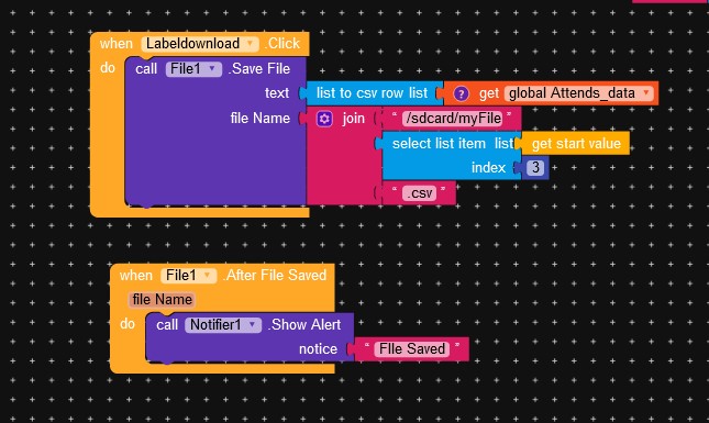 Saving csv file error using File component - Discuss - Kodular Community