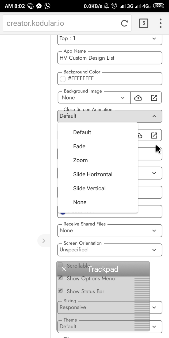 Change screen sliding to the sides - Discuss - Kodular Community