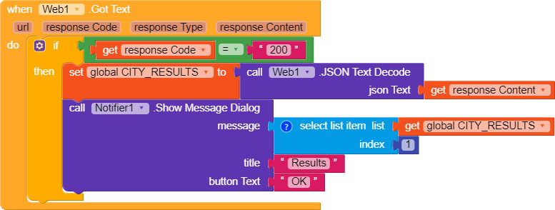JSON Data of Google Place Api - City Name - Discuss - Kodular Community