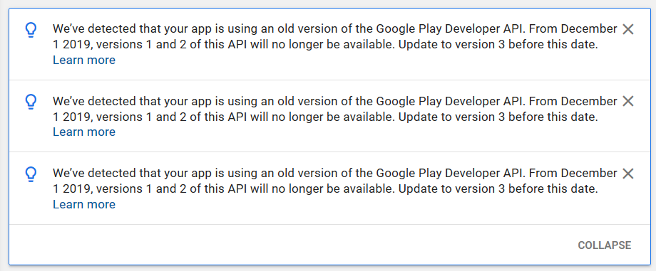 Outdated Google Play Developer API Version - Discuss - Kodular Community