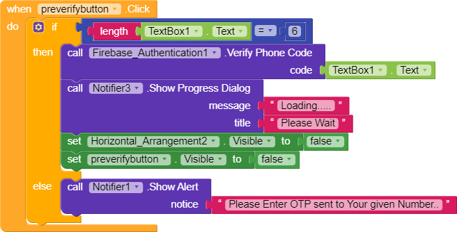 Firebase Authentication by Phone No. OTP Problem between two screens - Discuss - Kodular Community