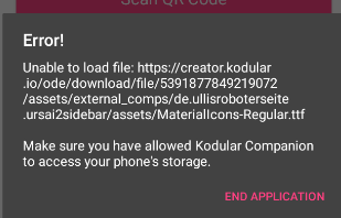 Still error because of deleted extension - Discuss - Kodular Community