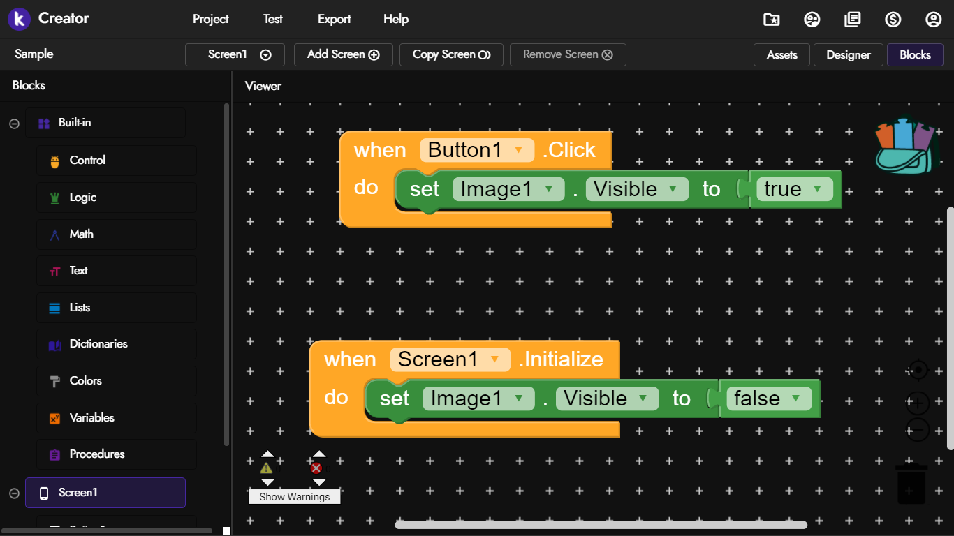 How to show image when i click button - Discuss - Kodular Community