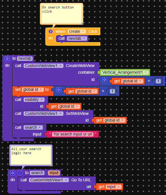 Create Multiple (Unlimited) Webview/Tabs Dynamically | Guide - Page 2 - Resources - Kodular ...