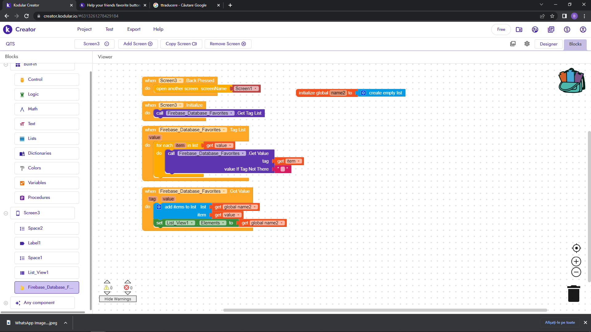 Help with "favorite" button color and remove favorite - Discuss - Kodular Community