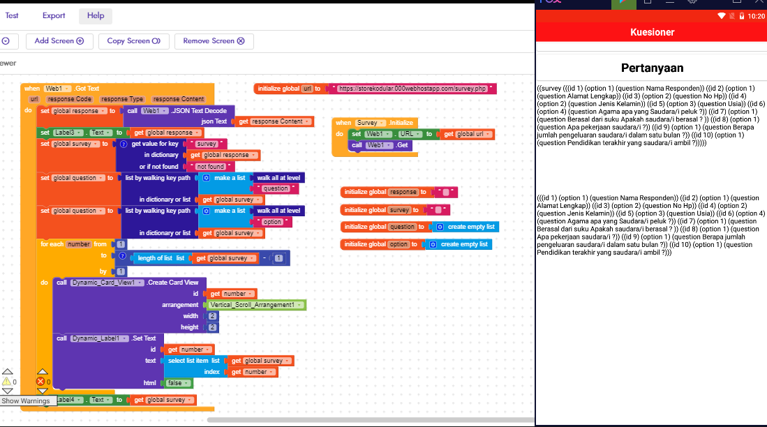Survey Apps From Mysql Using Json Page 2 Discuss Kodular Community