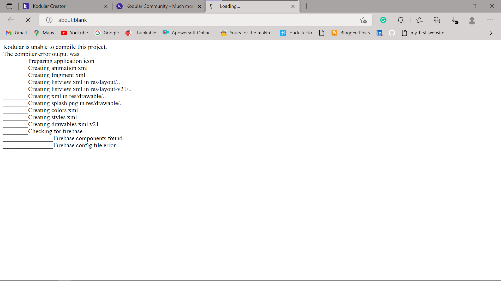 Getting problem in exporting my projects apk - Discuss - Kodular Community
