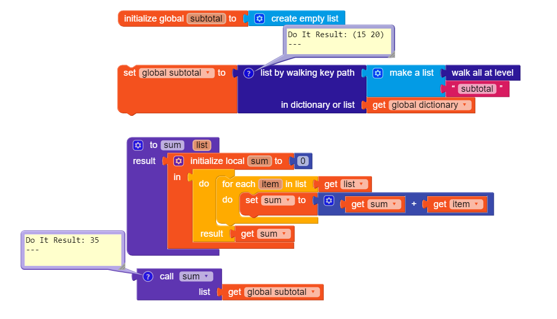 How to add every element in dictionaries? - Discuss - Kodular Community
