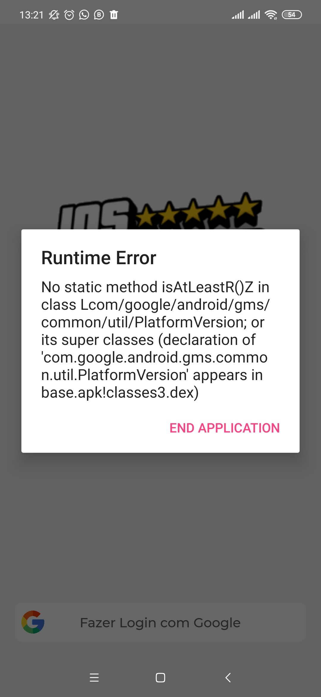 Error: No Static method isAtLeastR()Z - Discuss - Kodular Community