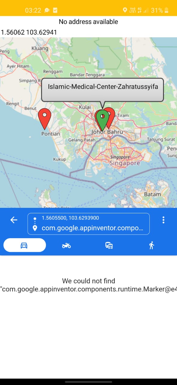 How can i recall my markers on google map get direction url? - Discuss - Kodular Community