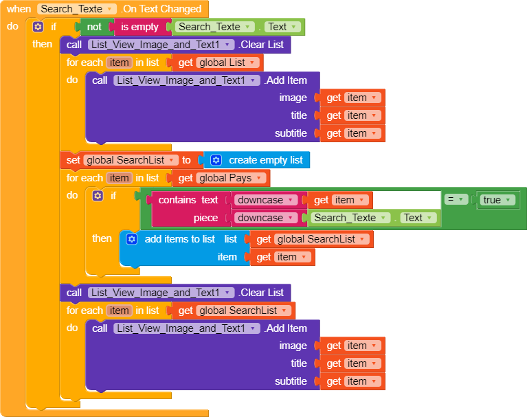 Search with listview image and text - Discuss - Kodular Community