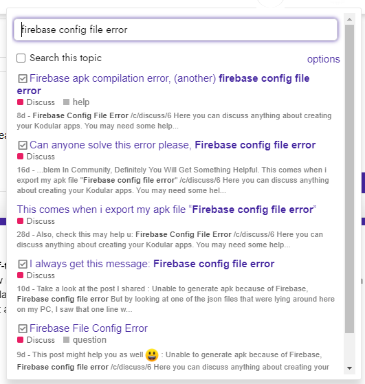 Cant export the apk of the app, Firebase config file error - Discuss - Kodular Community