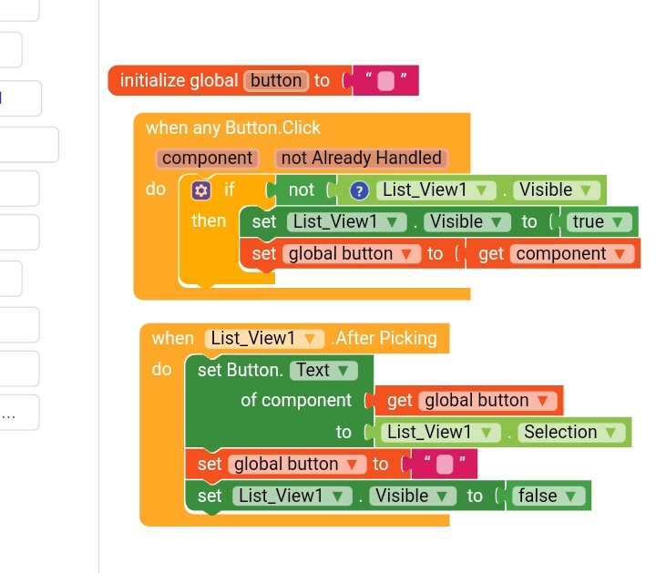 Write separately on 2 buttons with 1 list view - Discuss - Kodular Community