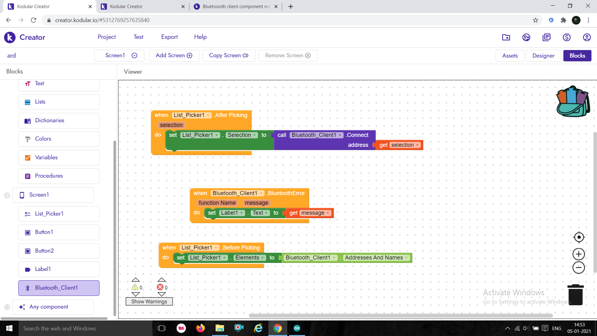Bluetoooth client component not working - Discuss - Kodular Community