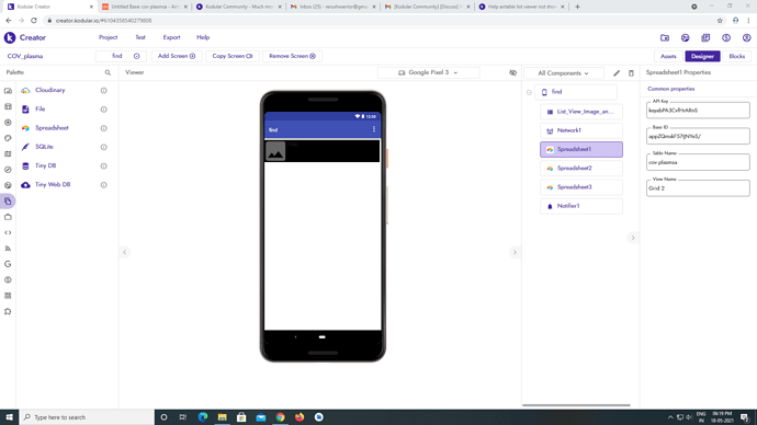 Help airtable list viewer not showing - Discuss - Kodular Community