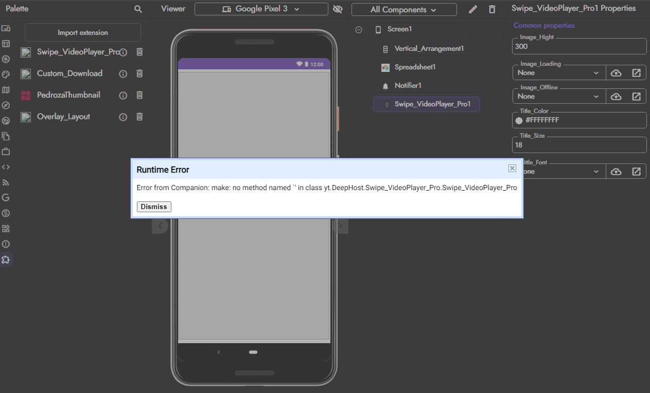 DeepHost.extension Error - Discuss - Kodular Community