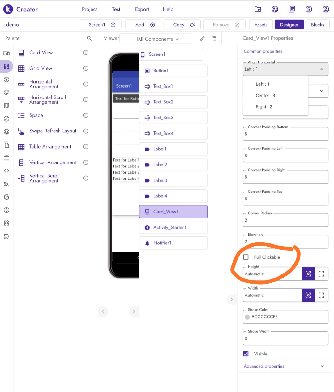 How Can I Make Clickable False The "Card view" Component - Discuss ...