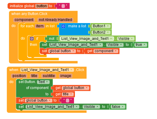 Write separately on 2 buttons with 1 list view - Discuss - Kodular Community