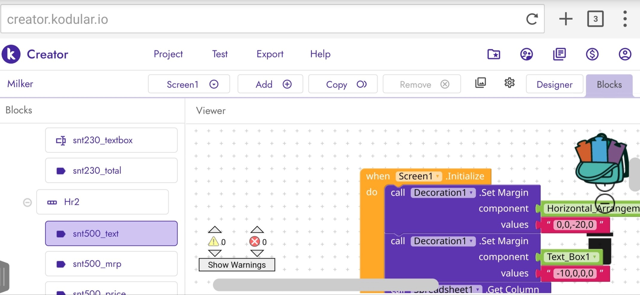 Coding Blocks not visible for some components - Discuss - Kodular Community