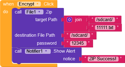 File Component: How to make a Encrypted Zip File - Discuss - Kodular Community