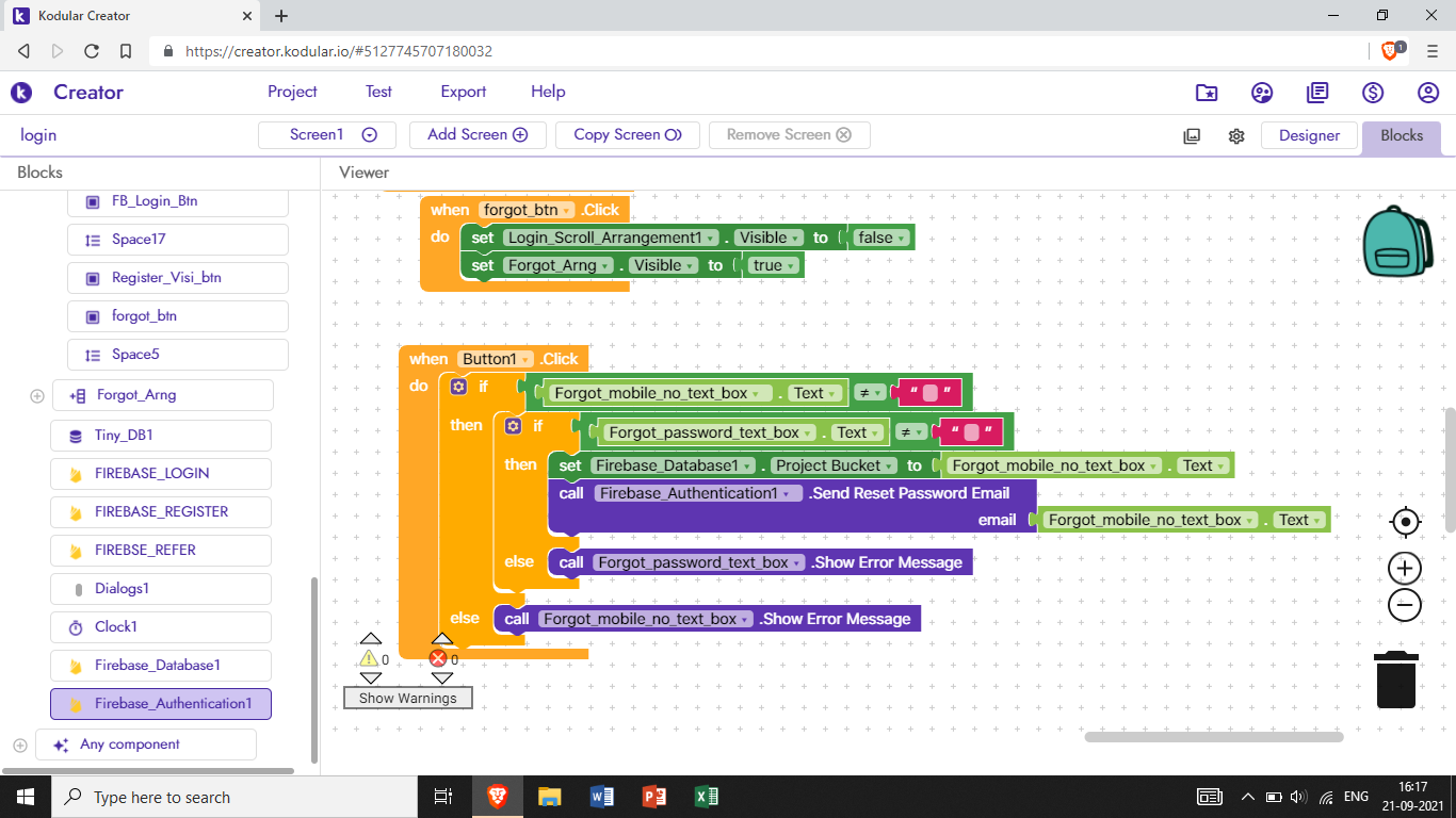 Forgot password feature bugs - debugging - Koded Apps - Kodular Community